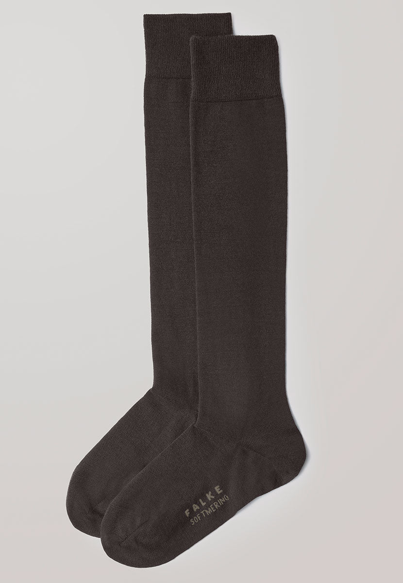 FALKE Soft Merino Knee High Sock Dark Brown | Bella di Notte
