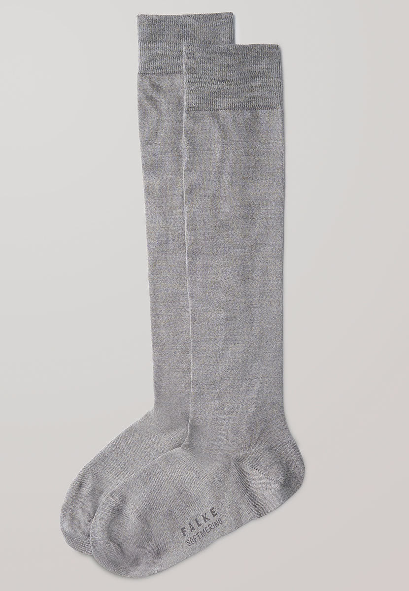 FALKE Soft Merino Knee High Sock Light Grey | Bella di Notte